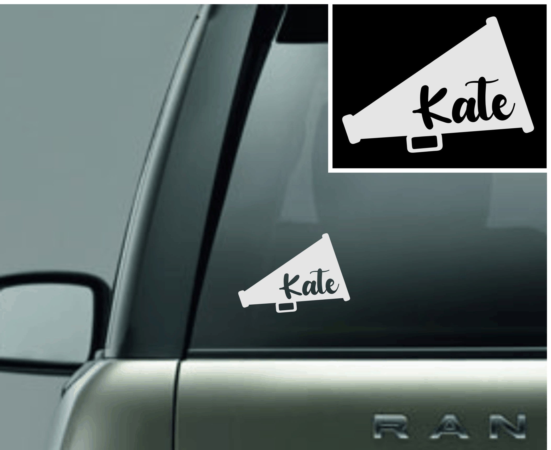 Customized Cheer Megaphone Vinyl Decal – 6Money's Creations